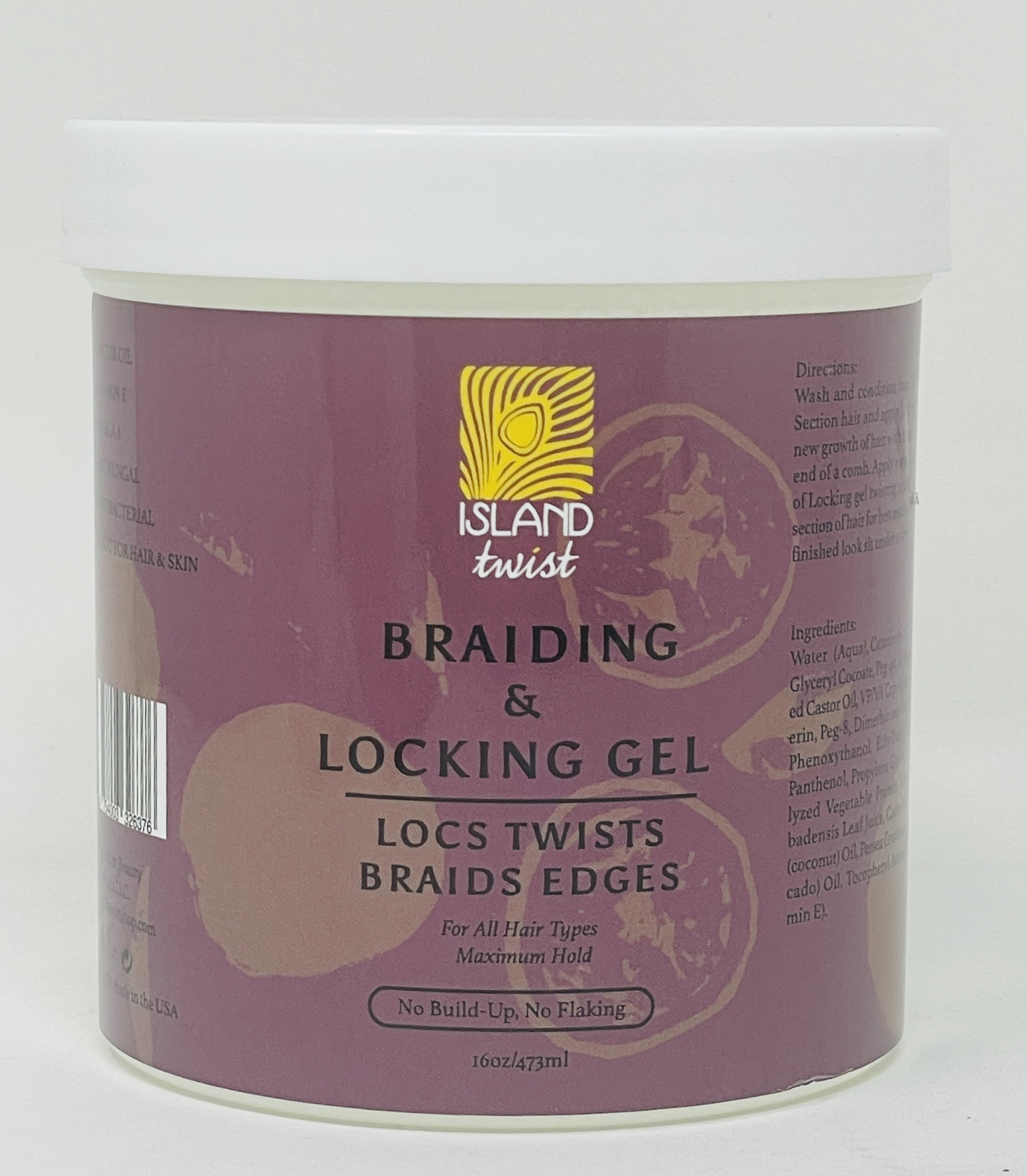 Island Twist Braiding & locking Gel Locs Twists Braids Edges Maximum ...