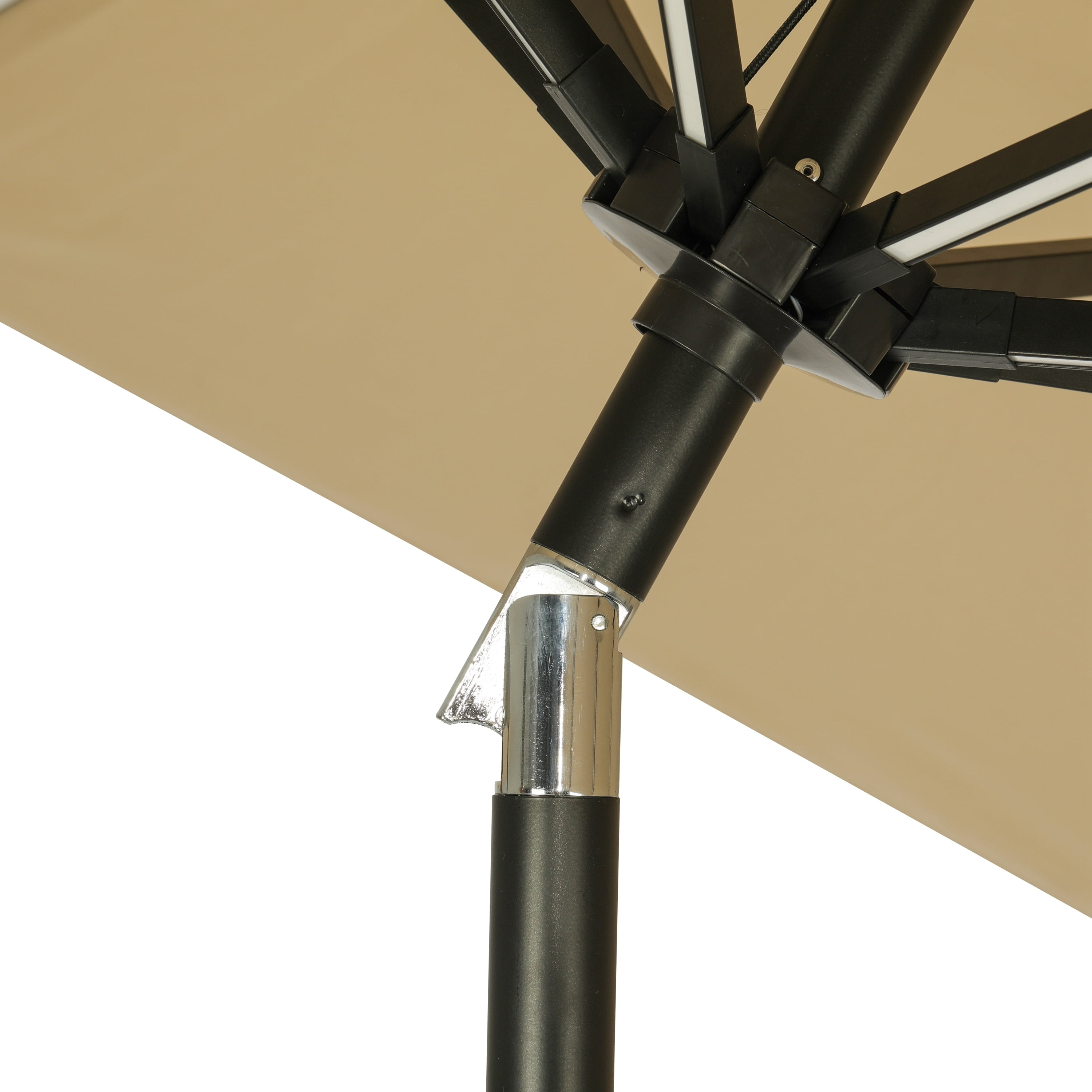 Island Umbrella Calypso II 11-ft Octagon Market Umbrella with Solar LED ...
