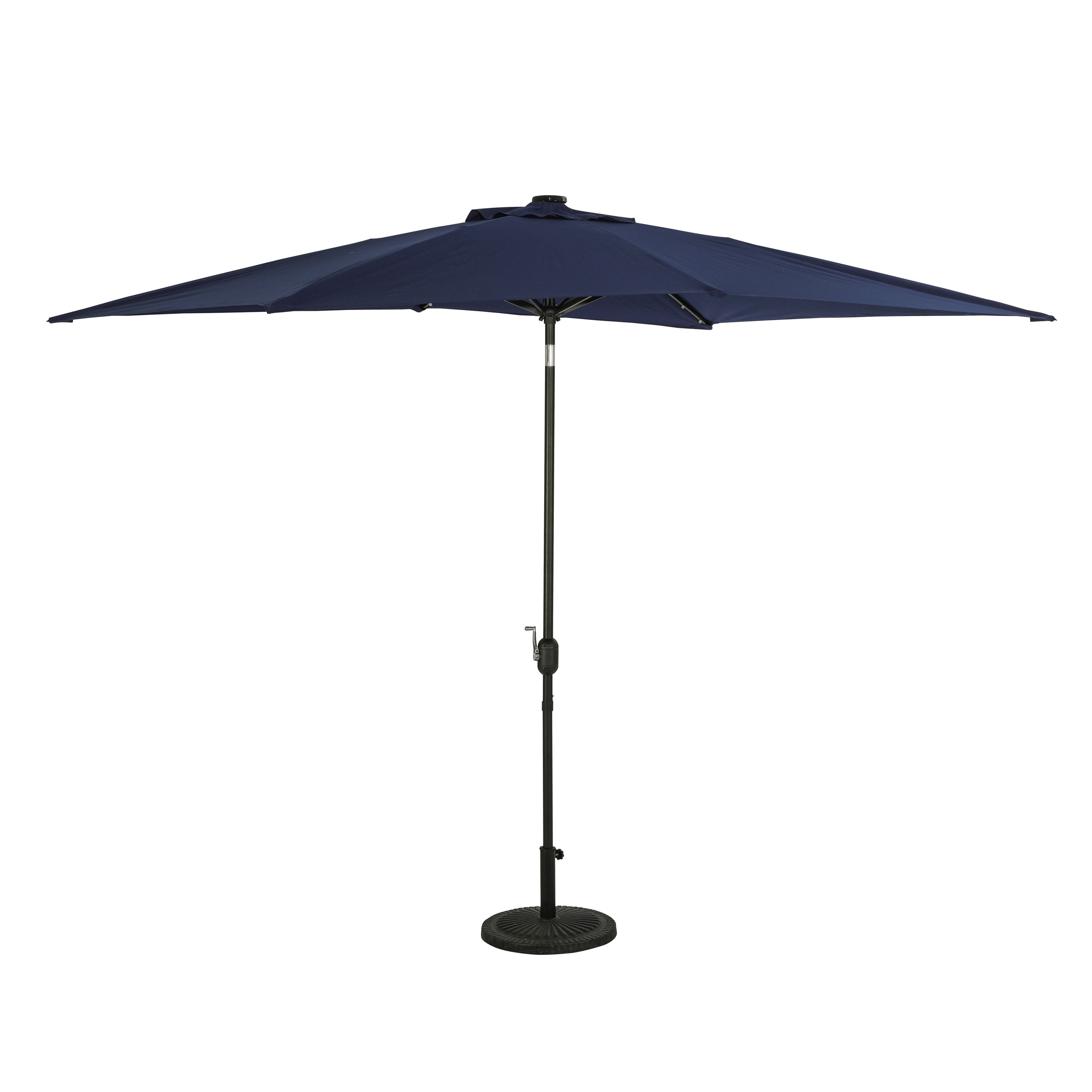 Nassau 6.5-ft x 10-ft Rectangular Market Umbrella with LED Bulb Lights ...