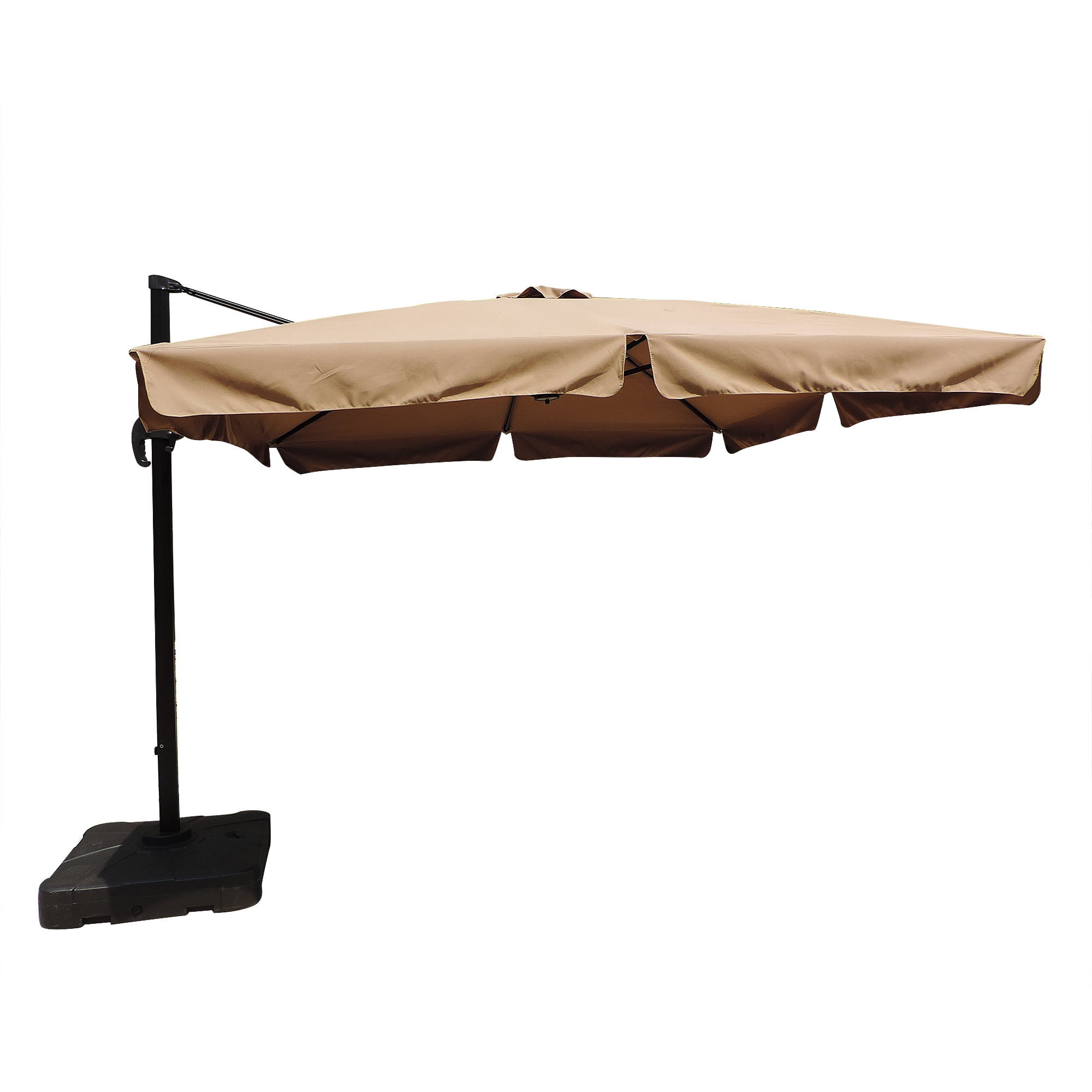 Island Umbrella Santorini II 10' Square Cantilever Umbrella with ...