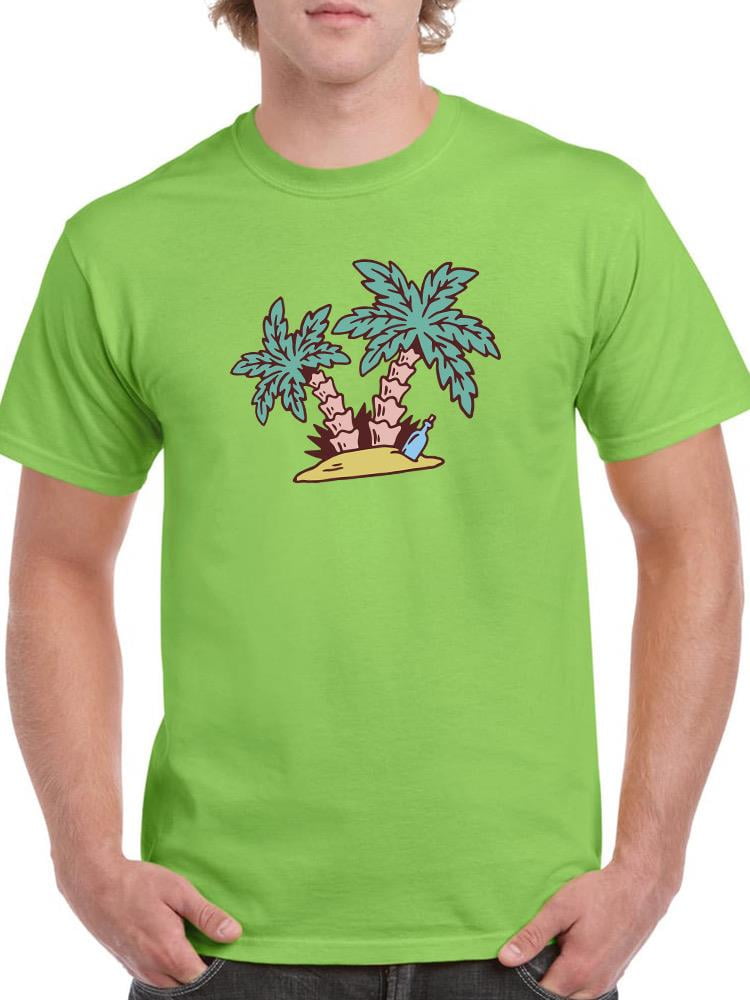 Island W Palm Trees T-Shirt Men -Smartprints Designs, Male Medium ...