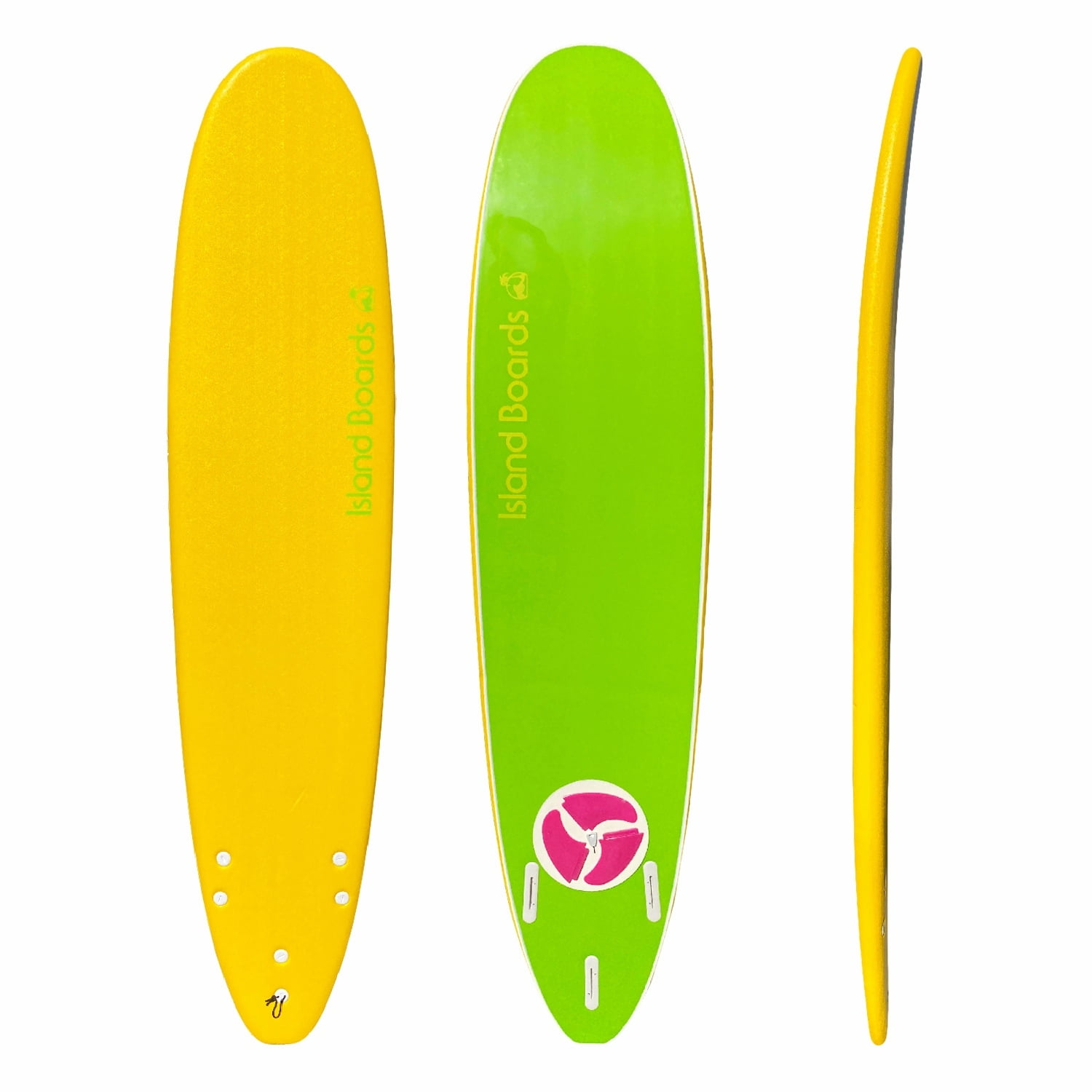 Island Water Sports Classic Softtop Surfboard Yellow 8ft0in - Walmart.com
