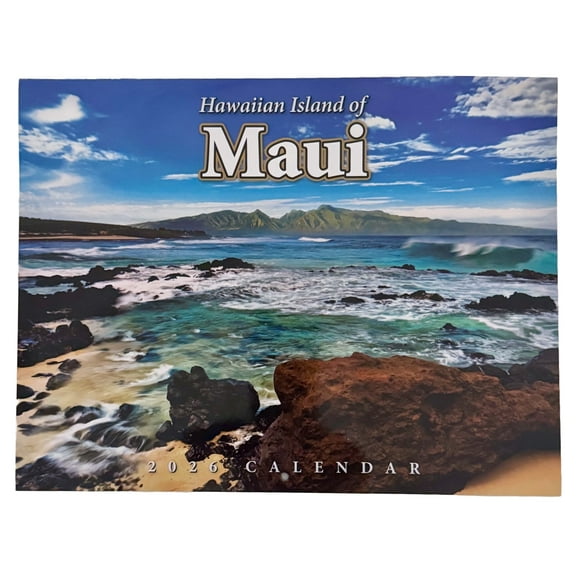 Hawaii Calendar 2026 Hawaiian Tropical Gifts Beach Maui Kauai Wall 12 ...