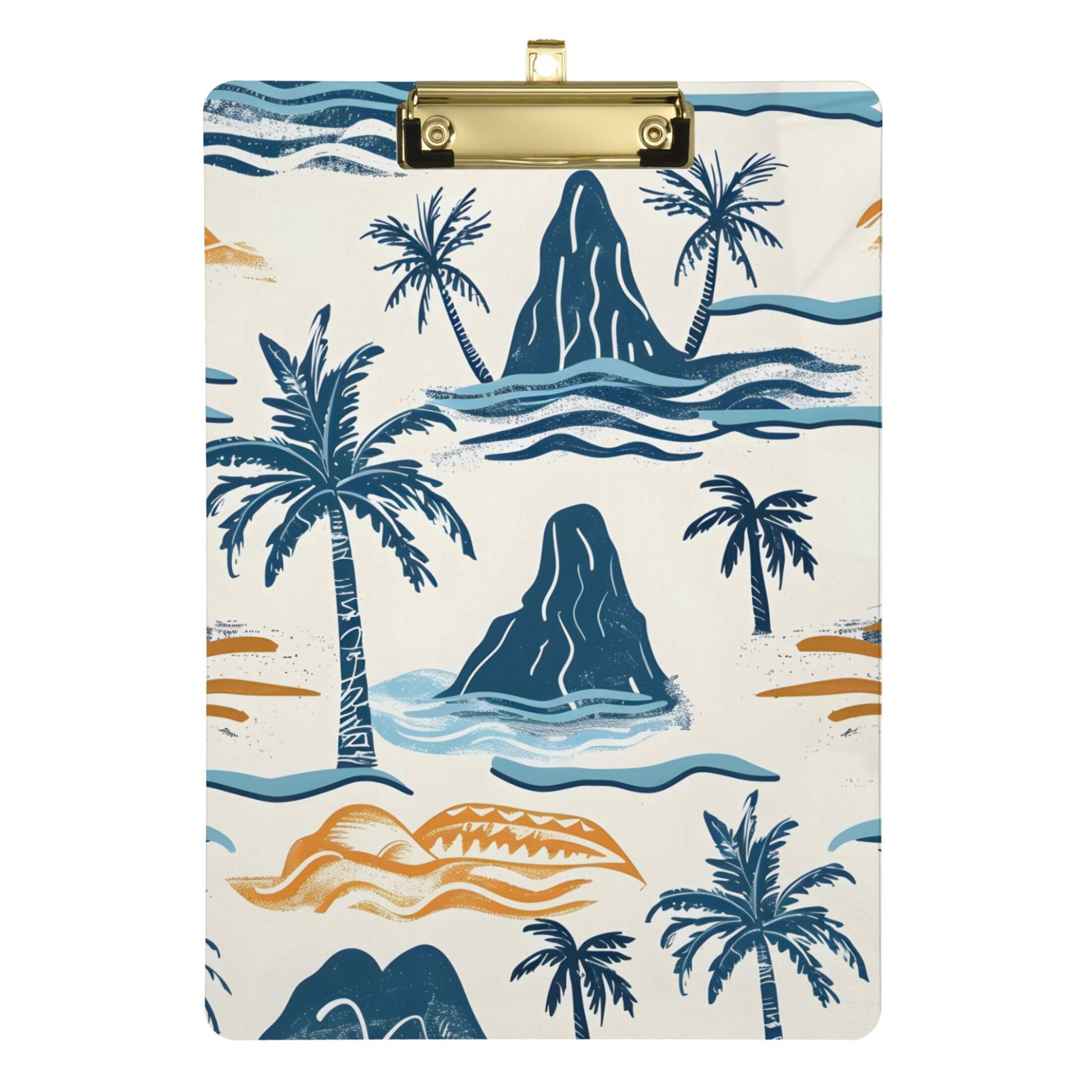 Islands Trees Acrylic Clipboards 12 x 9 Inch A4 Size with Low Profile ...