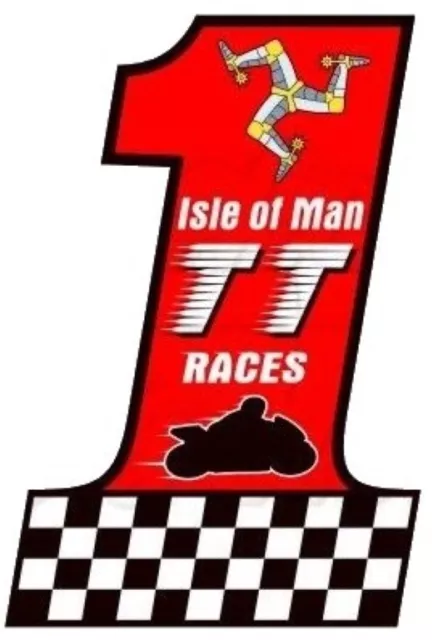 Isle Of Man Tt Races Moto Number # 1 Sticker Racing Sticker Laptop Decalphone Decal Water Bottle ...