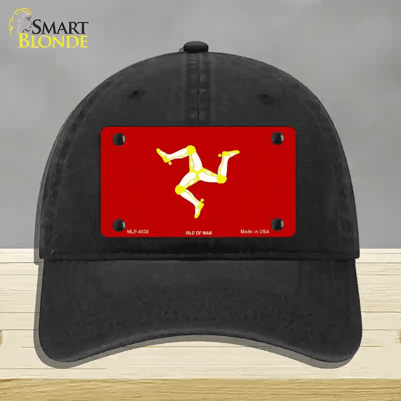 Isle Of Man Flag Novelty License Plate Hat Unconstructed Cotton Black ...