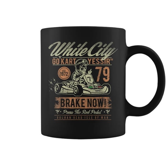 Isle Of Man White City GoKart Skull Yessir Retro 70S 80S - Walmart.com