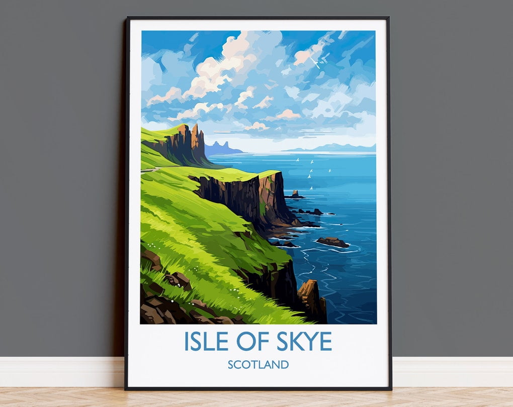 Isle Of Skye Poster, Travel Print Of Isle Of Skye, Scotland, Uk, Travel ...