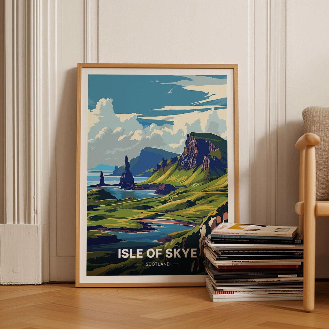 Isle Of Skye Travel Poster, Scotland Landscape Art, Home Office Wall Decor, Travel Enthusiast ...