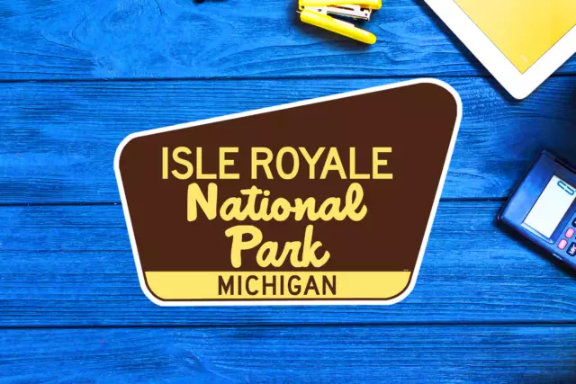 Isle Royale National Park Michigan Travel Sticker Decal Sticker Phone ...