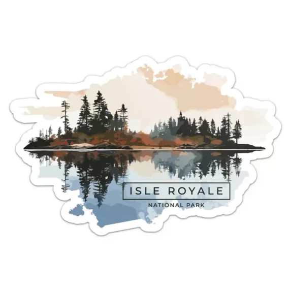 Isle Royale National Park Sticker Phone Decal Water Bottle Stickers Car ...