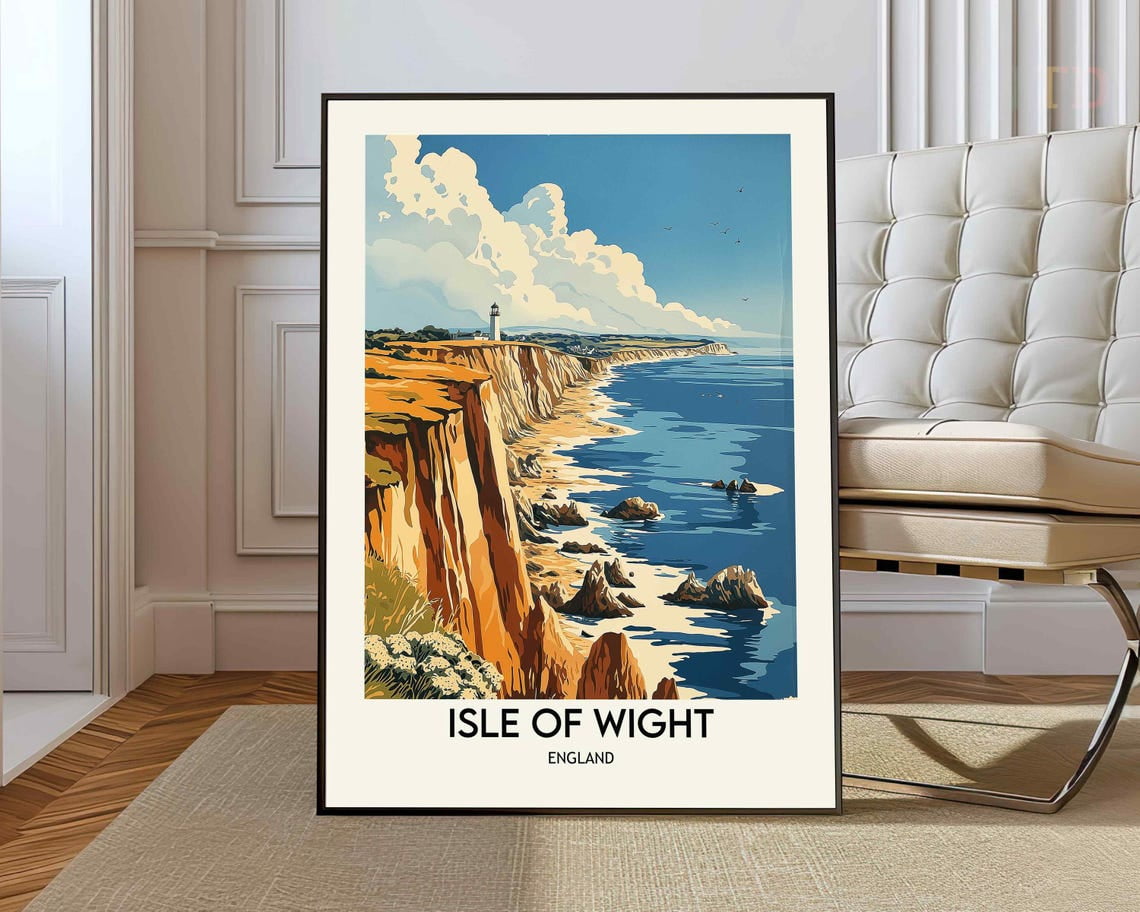 Isle Of Wight Poster, Scotland Poster, Isle Of Wight Travel Art, Isle ...