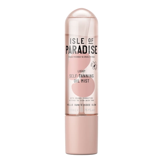 Isle of Paradise Light Self-Tanning Oil Mist, 200ml, Hydrating Body ...