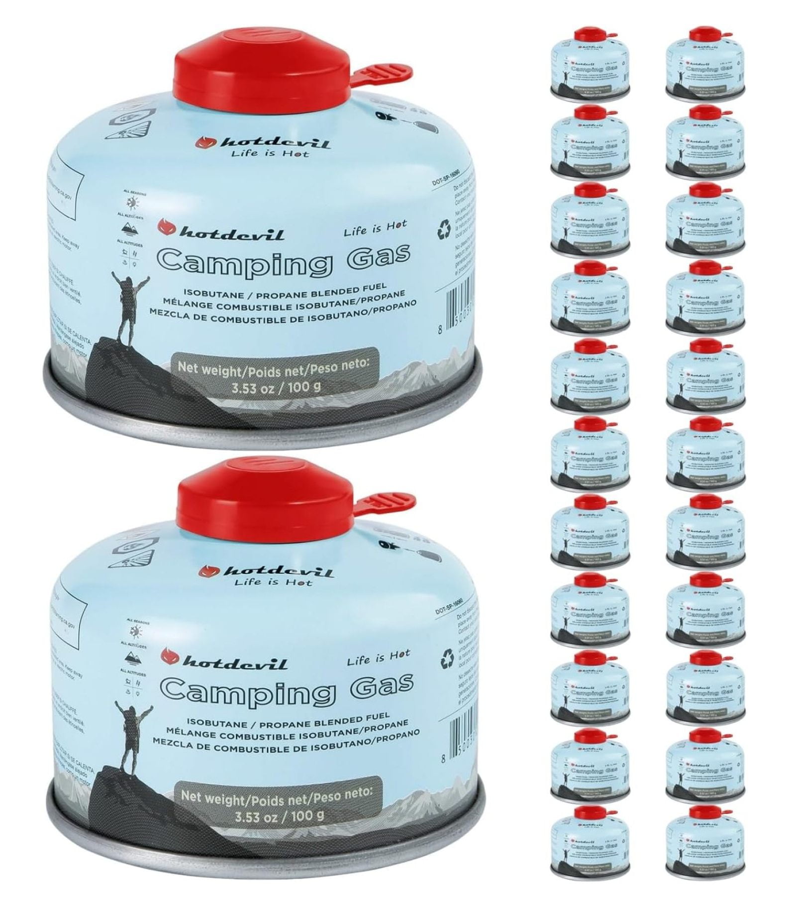 Iso-Butane Camping Fuel Gas Canister All Season Mix Isobutane Fuel Canister Backpacking Fuel ...