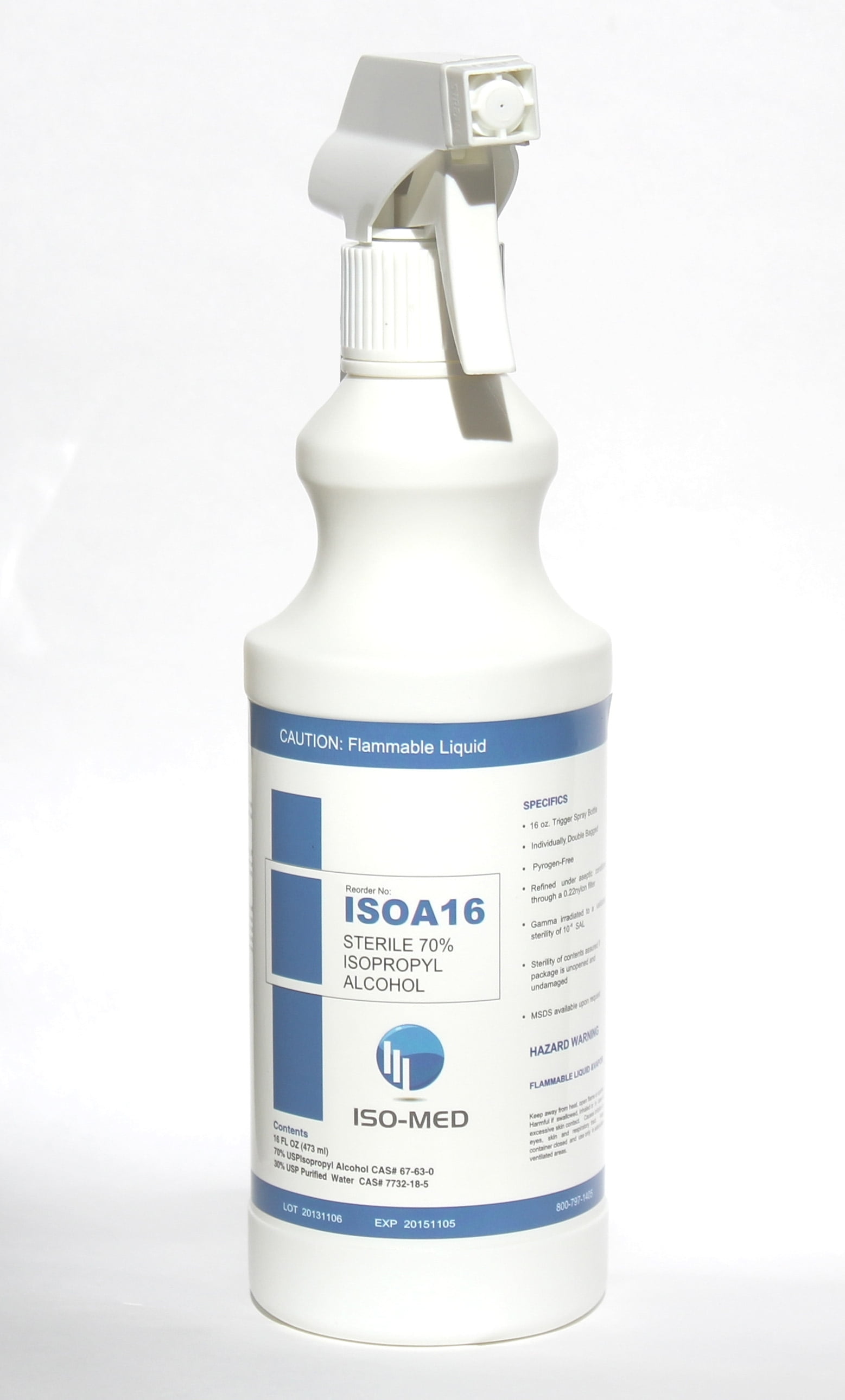 Iso-Med Surface Disinfectant Cleaner Liquid 16 oz. Bottle Alcohol Scent ...