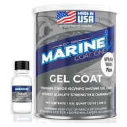 Marine Coat One, Professional Grade White Gelcoat Repair Kit with ...