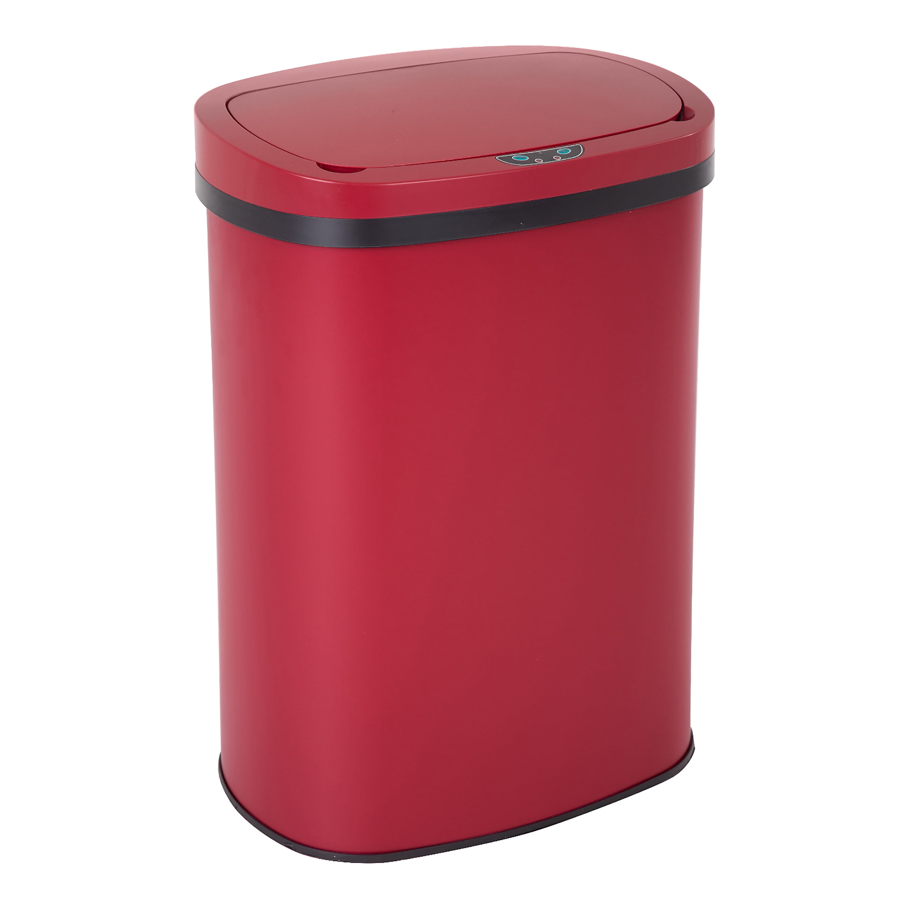 Iso Stainless Steel 13 Gal. Motion Sensor Automatic Trash Can, Red ...