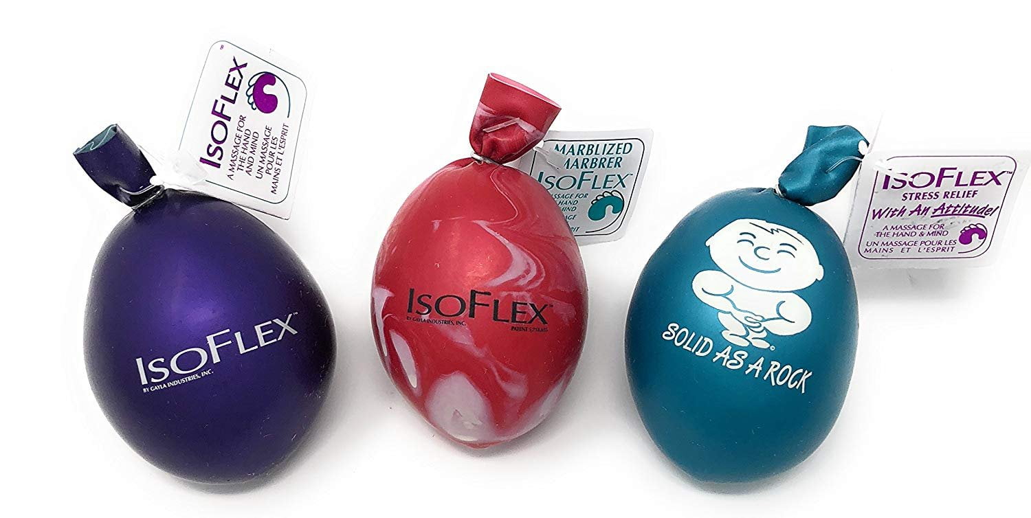 IsoFlex Stress Relief Massage Therapy Balls with Micro Beads Bundle ...