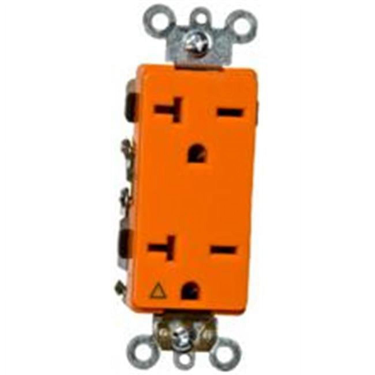 Isolated Ground Duplex Receptacle Orange 20A-250V - Walmart.com