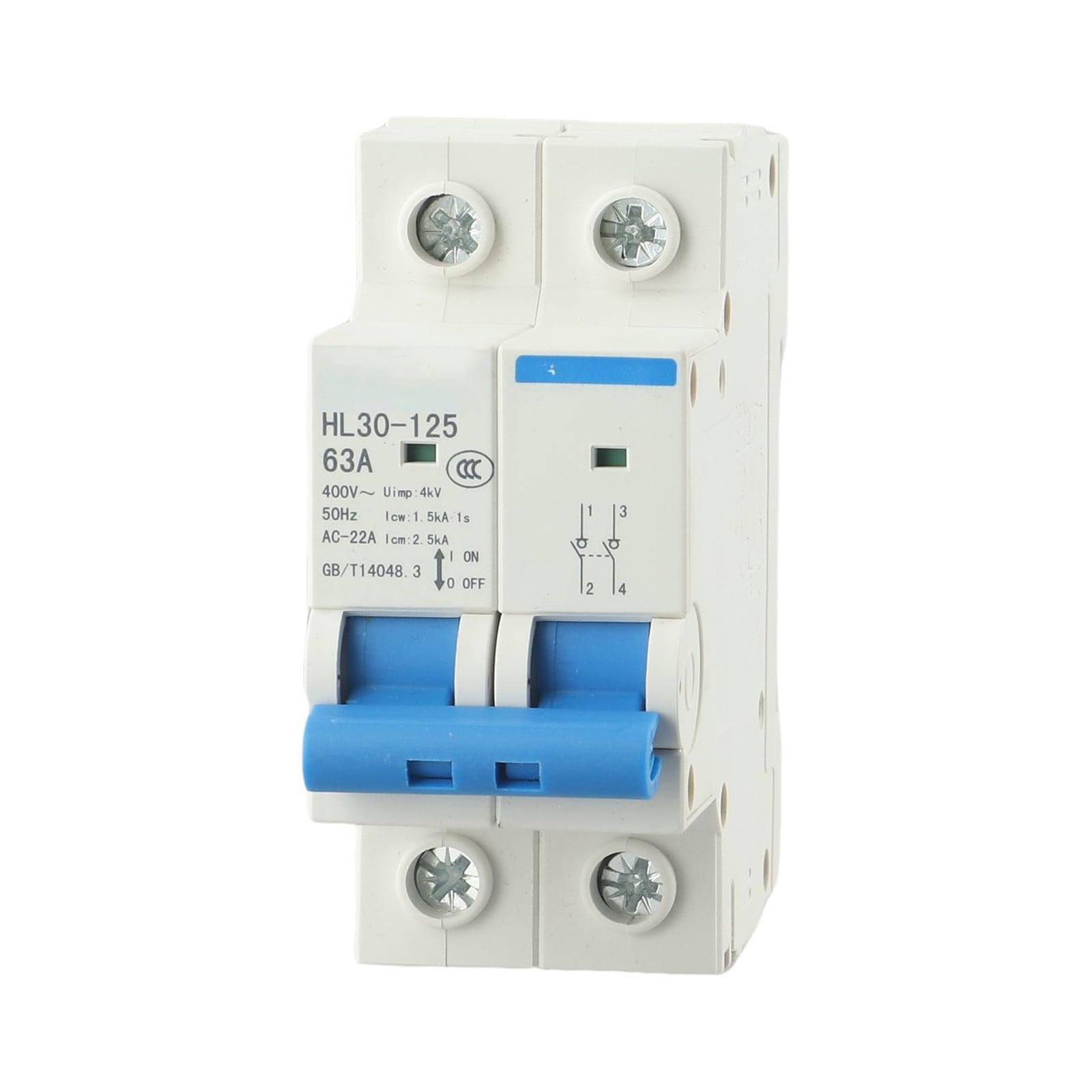 Isolating switch HL30-125 2P 400V small household circuit breaker ...