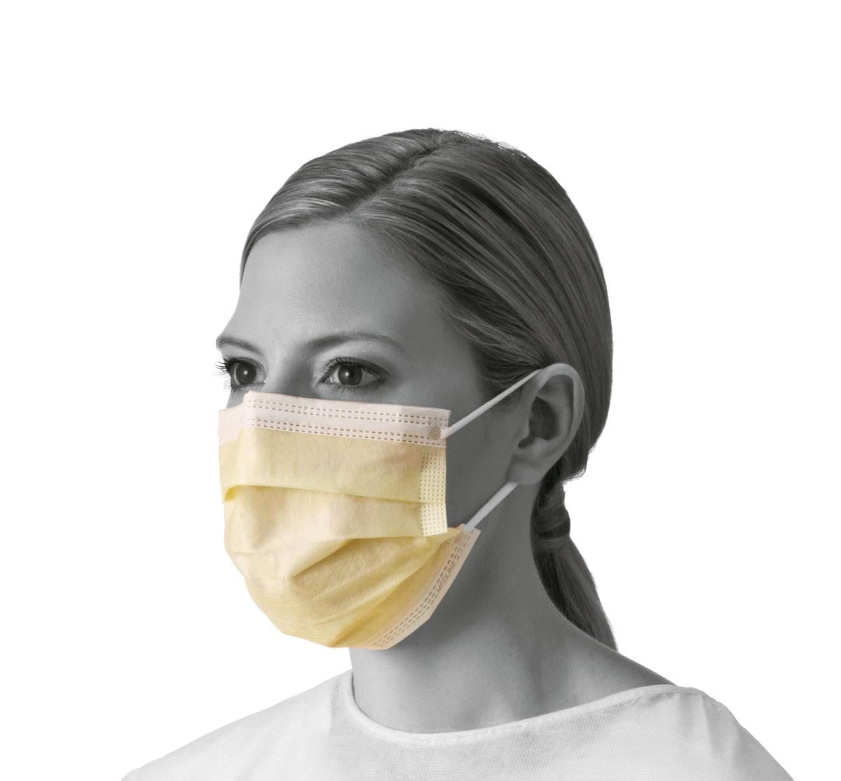 Isolation Face Masks with Earloops,Yellow HSA/FSA Eligible - Walmart.com
