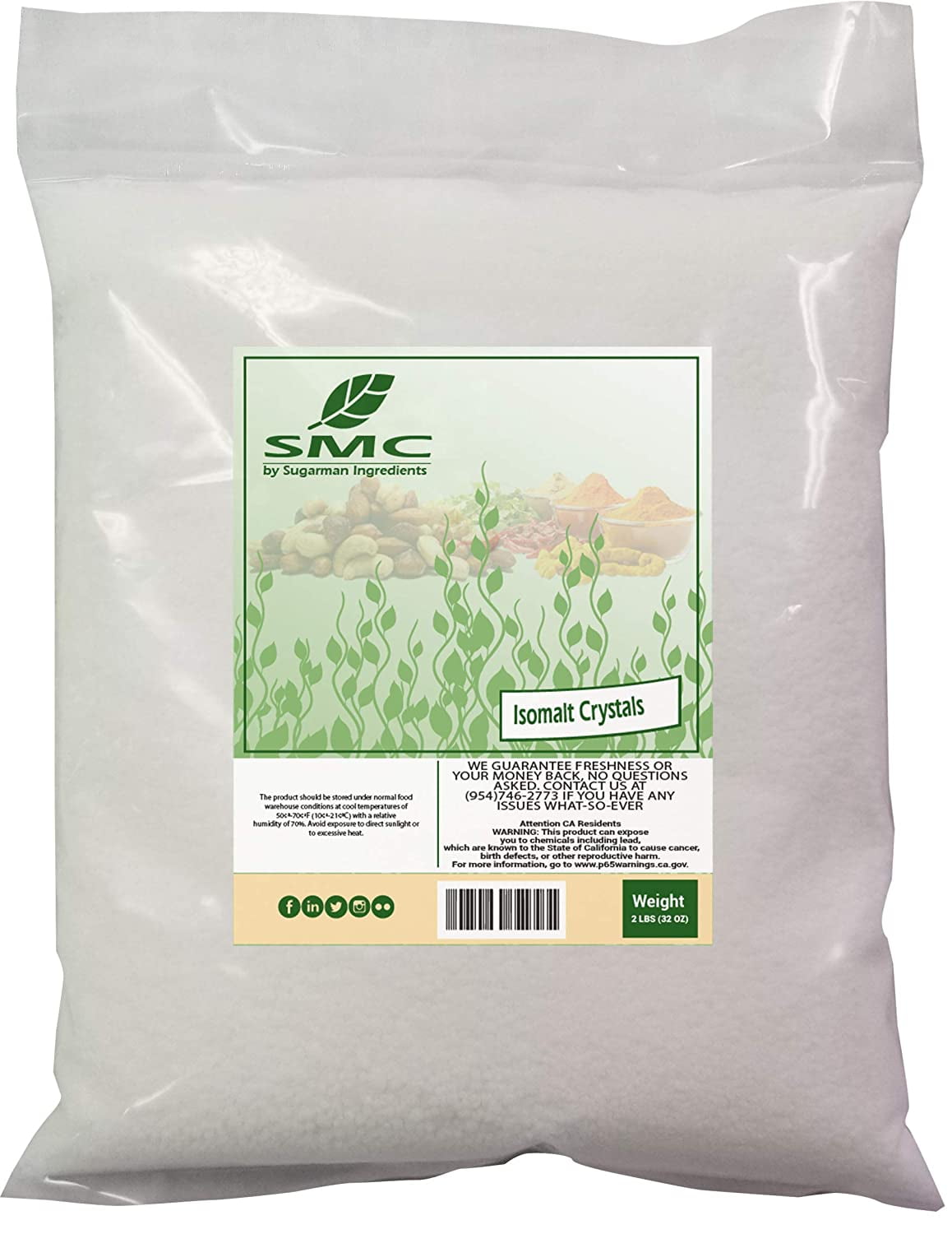 Naturejam Isomalt Crystals 2 Pounds Bulk Bag 32 Ounces - Sugar Replacer ...