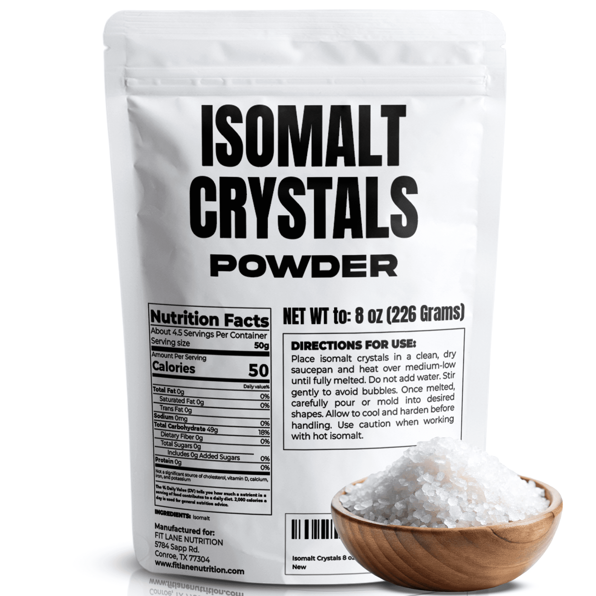 Isomalt Crystals 8 oz – Sugar Substitute Powder for Baking and ...