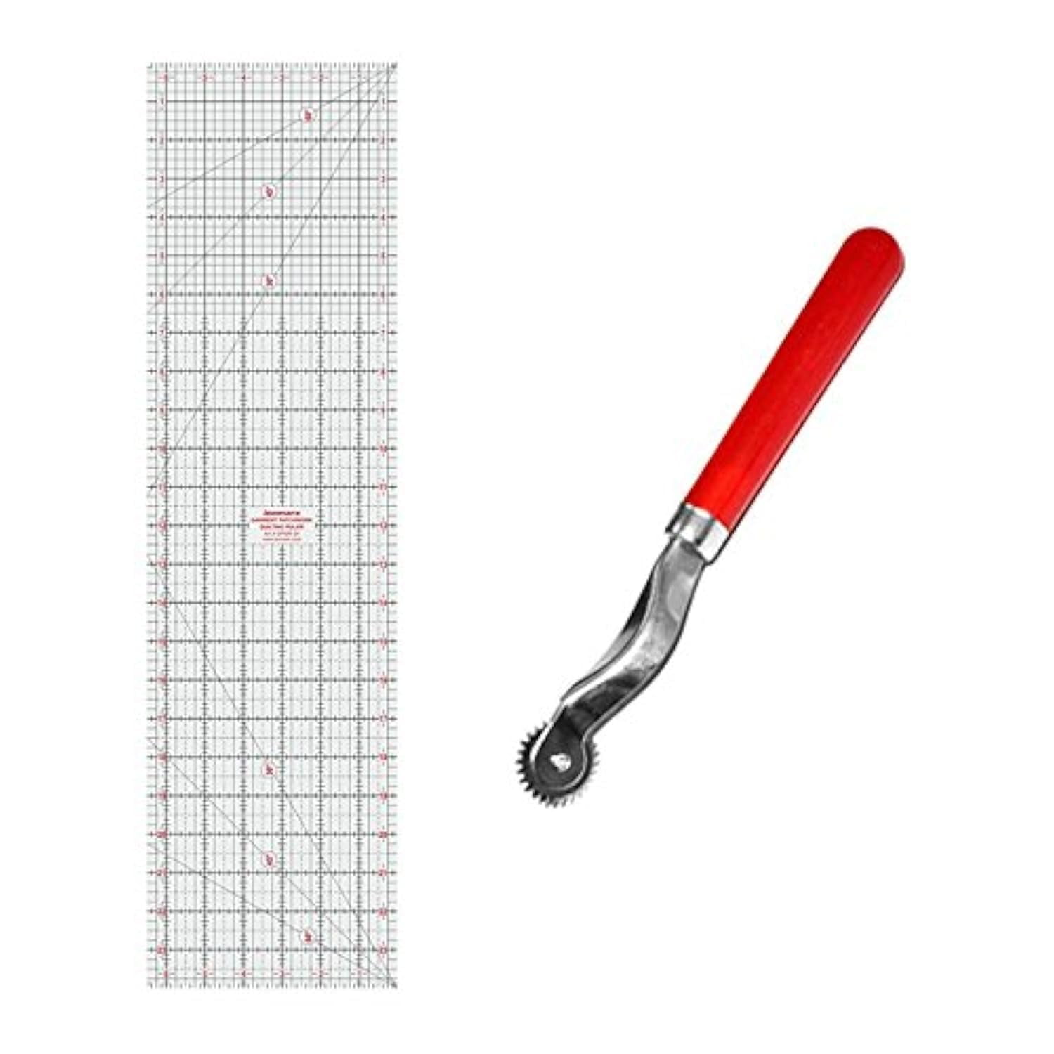 Isomars Garment Ruler 24 inches and Tracing Wheel Combo Quilting Ruler ...