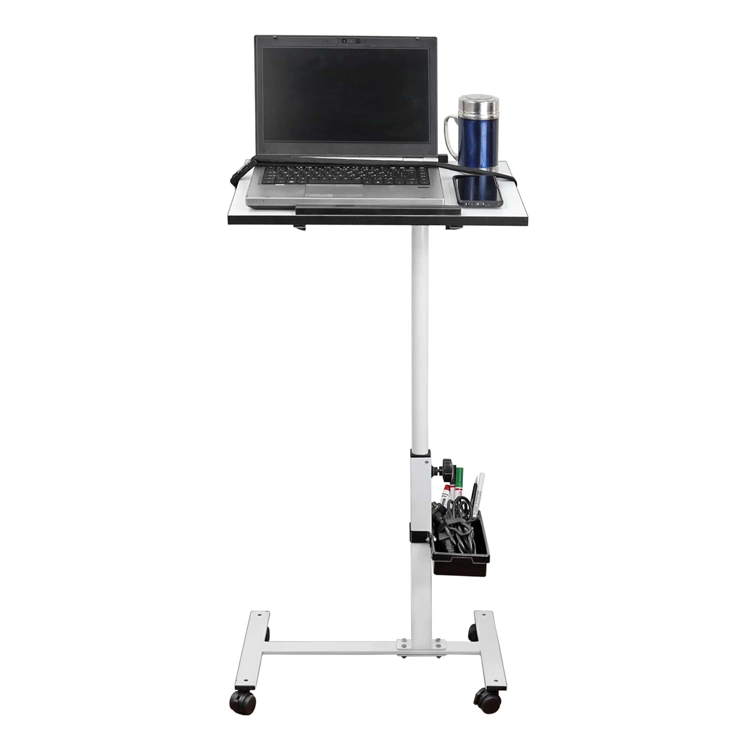 Isomars Standing Table Multipurpose Laptop Table Study Desk Lockable ...