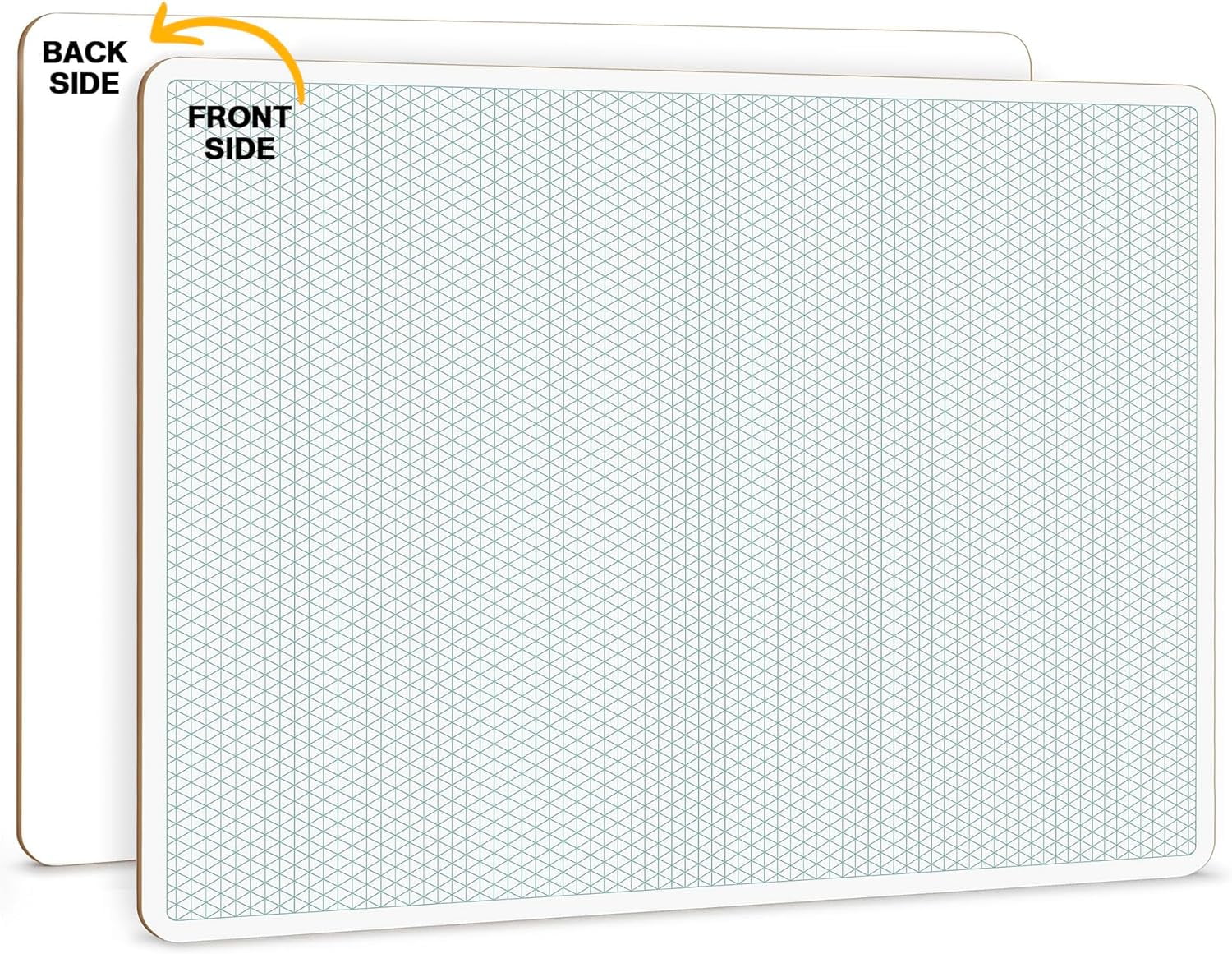Isometric Grid 11"x14" Large Graph Dry Erase Board Double-Sided White ...