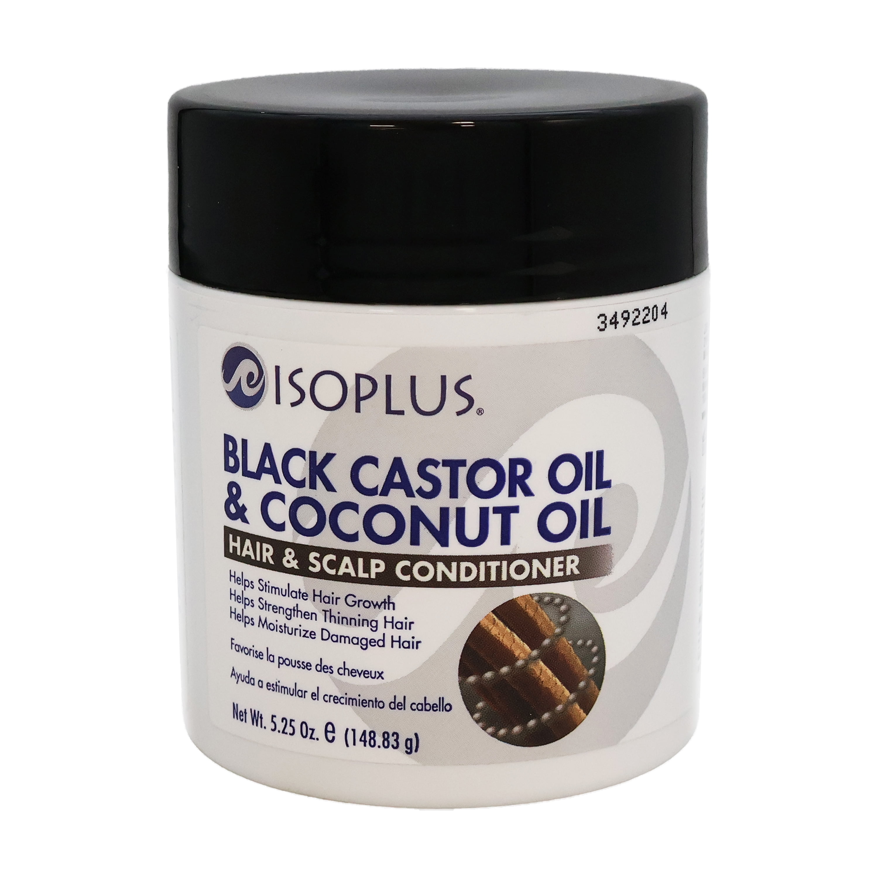 Isoplus Black Castor Oil & Coconut Oil Hair & Scalp Conditioner 5.25 Oz ...