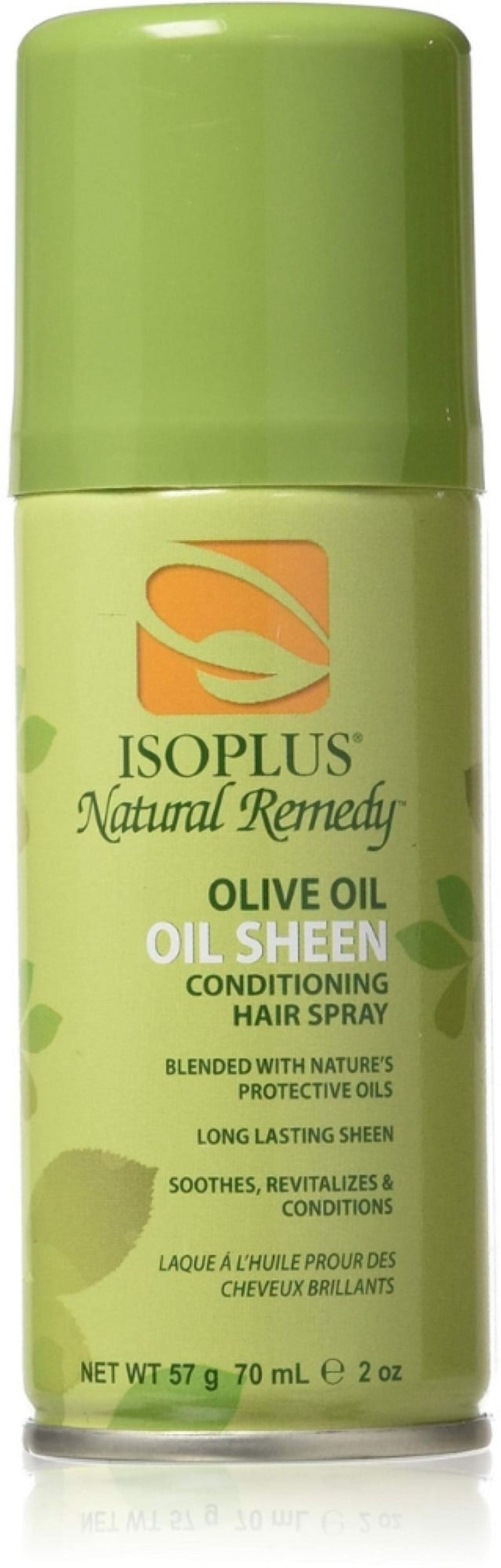Isoplus Natural Remedy Olive Oil Oil Sheen Conditioning Hair Spray, 2 ...