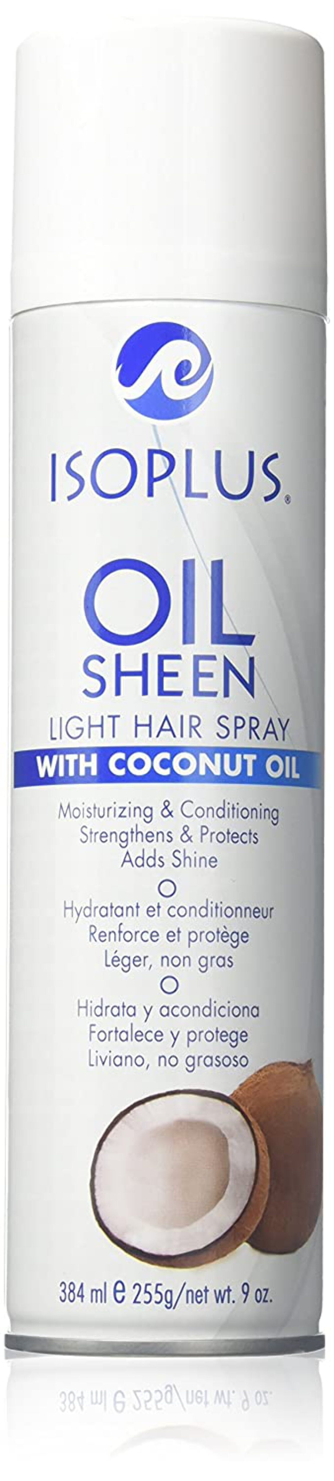 ISOPLUS - Oil Sheen Light Hair Spray With Coconut Oil - Walmart.com