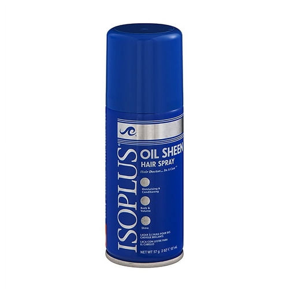Isoplus Oil Sheen Regular Conditioning Hair Spray, 2 Oz, 6 Pack ...