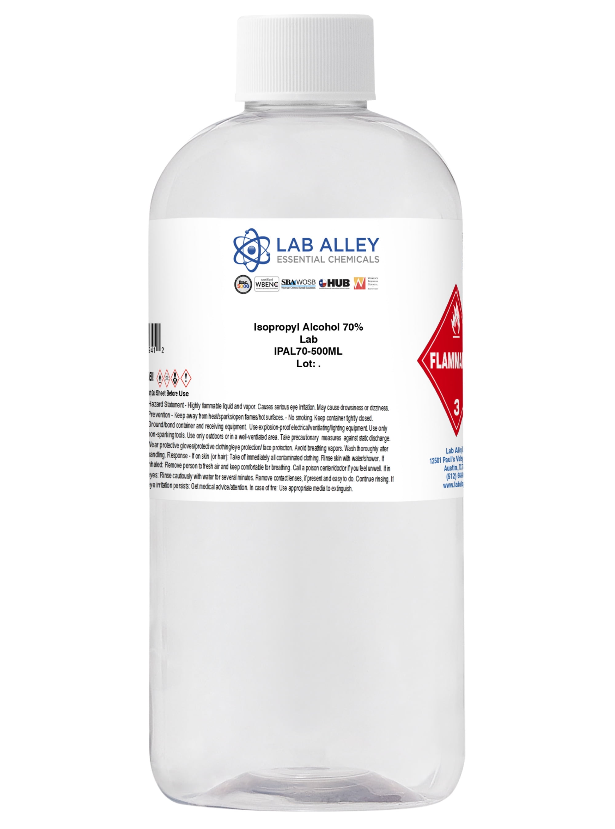 Isopropyl Alcohol 70% Lab Grade 4L - Walmart.com