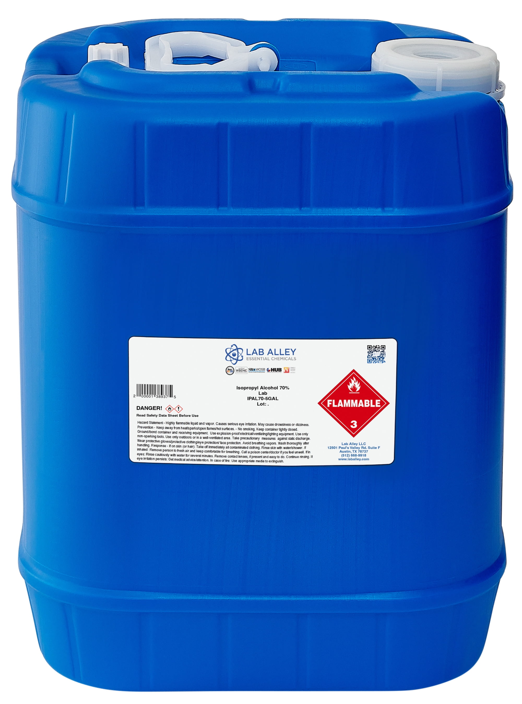 Isopropyl Alcohol 70% Lab Grade 5GAL - Walmart.com