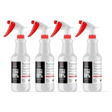 Isopropyl Alcohol 99% - 1 Gallon (4 x 32 FL Oz Bottles) - High-Purity ...