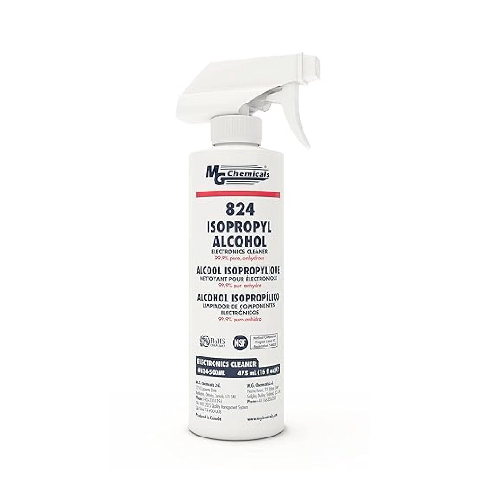 Isopropyl Alcohol 99.9% Electronics Cleaner - 475mL - Electronics ...