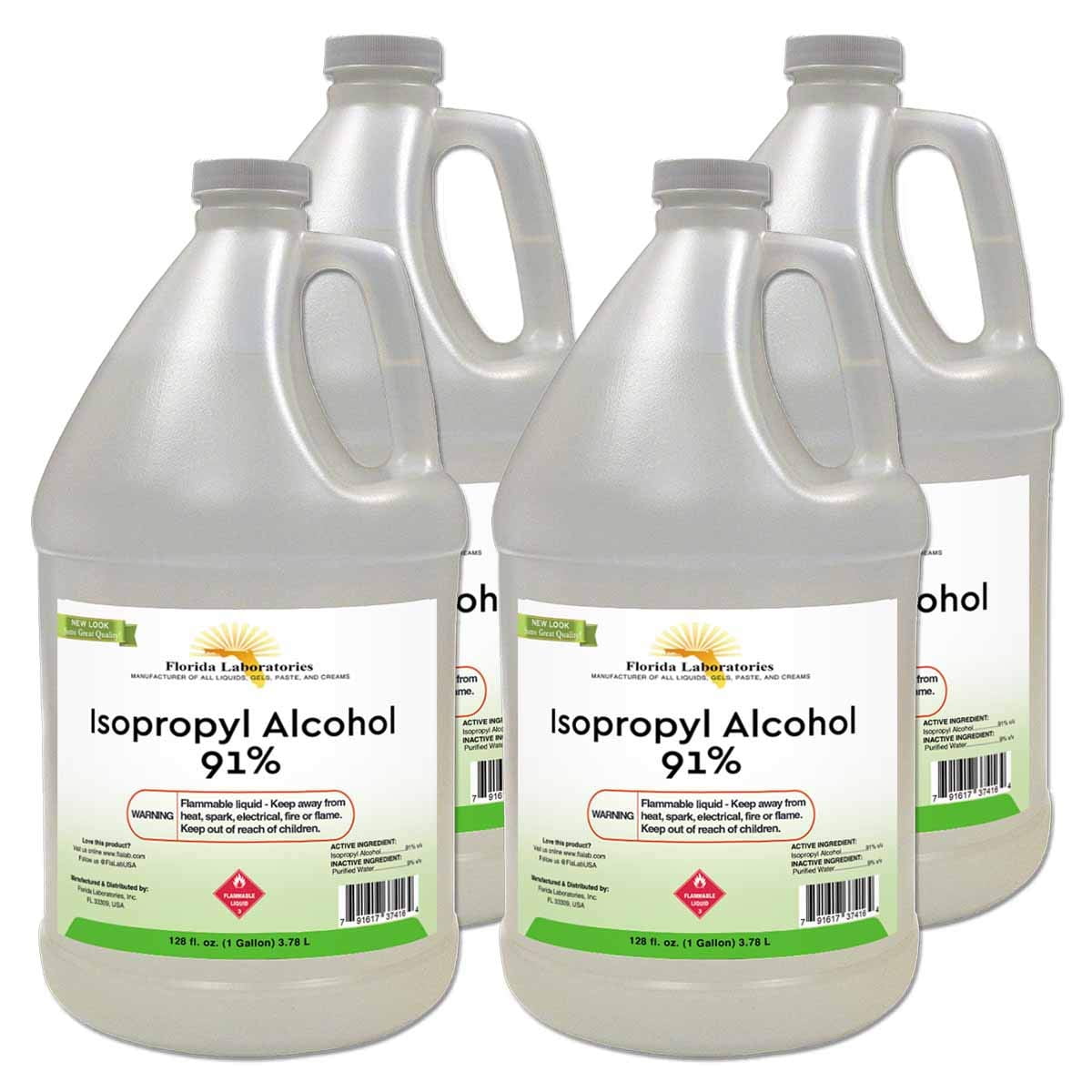 Isopropyl Alcohol Grade 91% - 4 Gallon - Made in USA - - Walmart.com