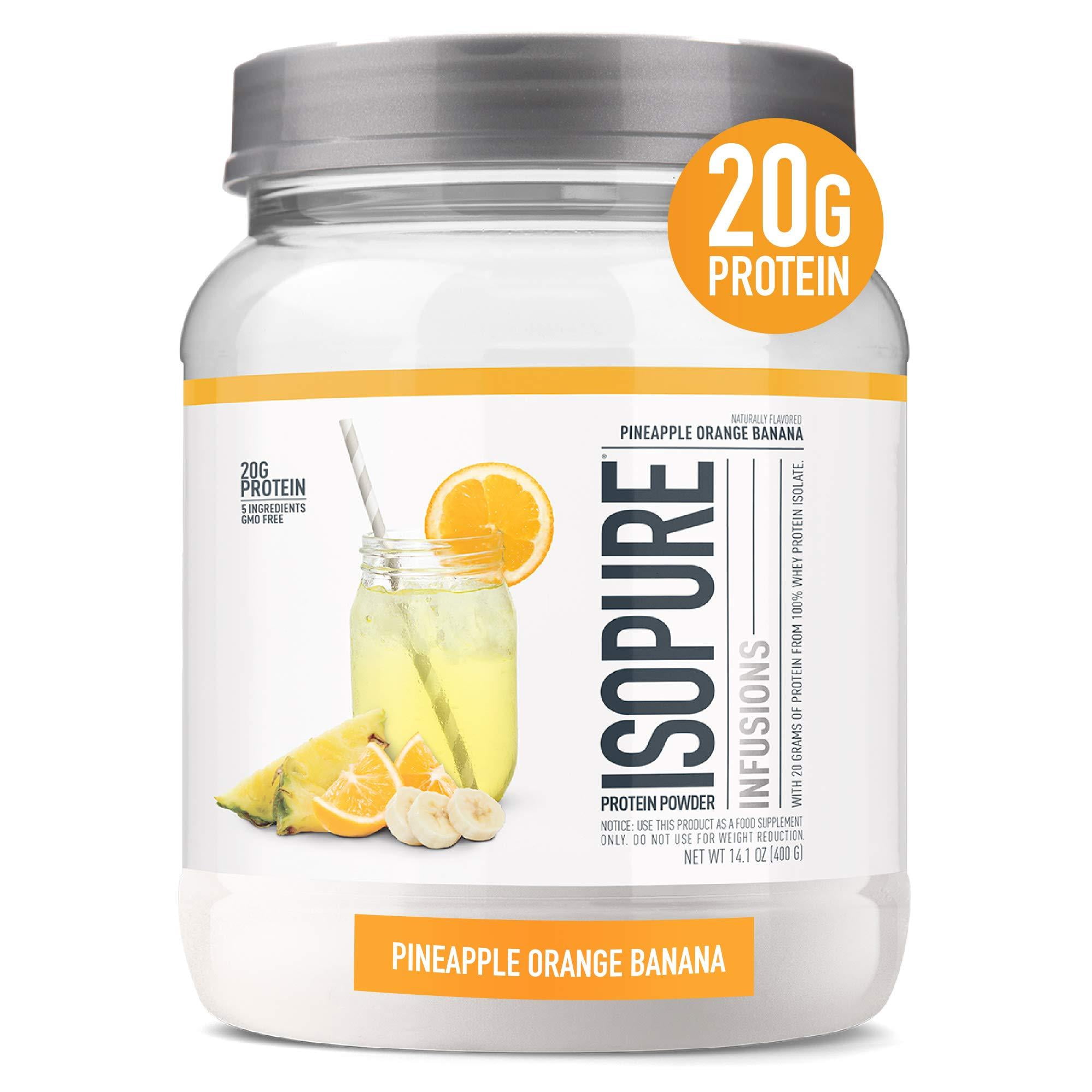 Isopure Infusions Protein Powder, Pineapple Orange Banana, 14.1 oz (400 ...