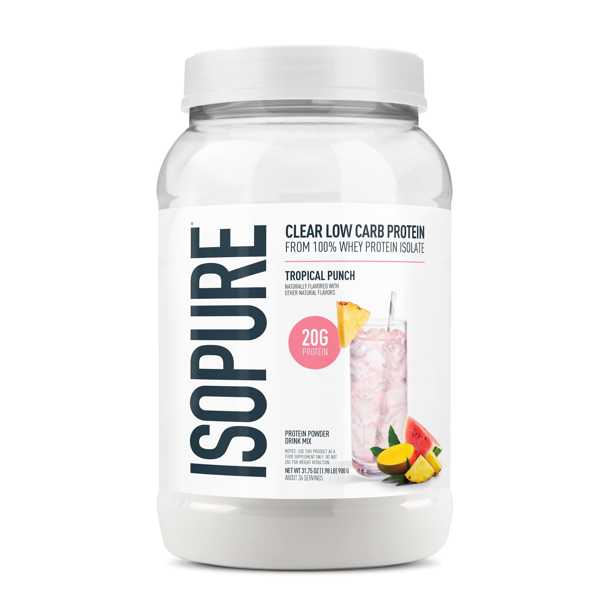 Isopure, Infusions 100% Whey Protein Isolate, 20 g Protein Powder ...