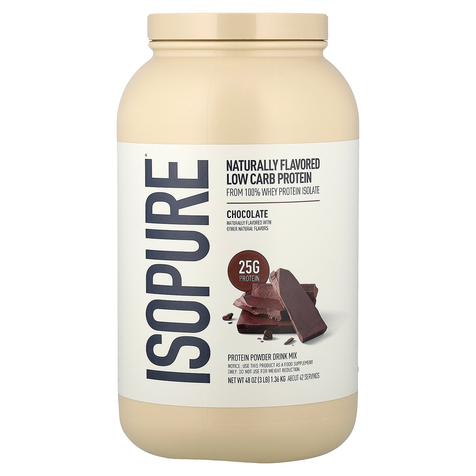 Isopure Low Carb Protein Powder, Chocolate, 3 lb (1.36 kg) - Walmart.com