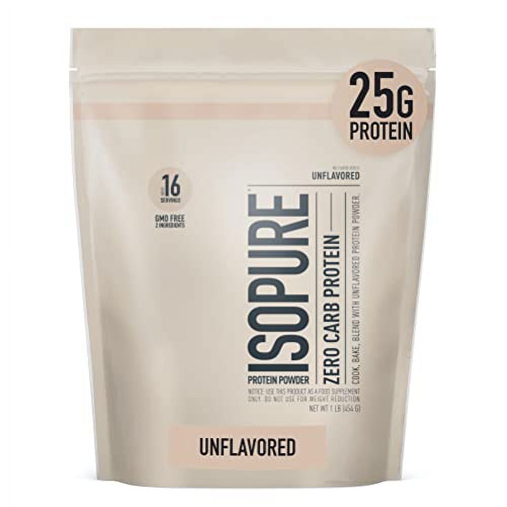 Isopure Unflavored Whey Isolate Protein Powder, with Vitamin C & Zinc ...