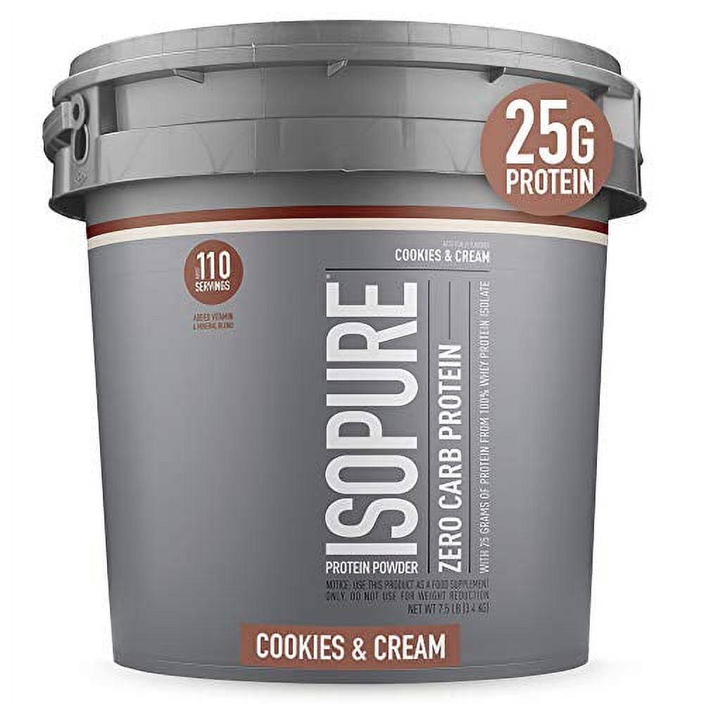 Isopure Zero Carb, Keto-Friendly Whey Protein Powder, Cookies & Cream ...
