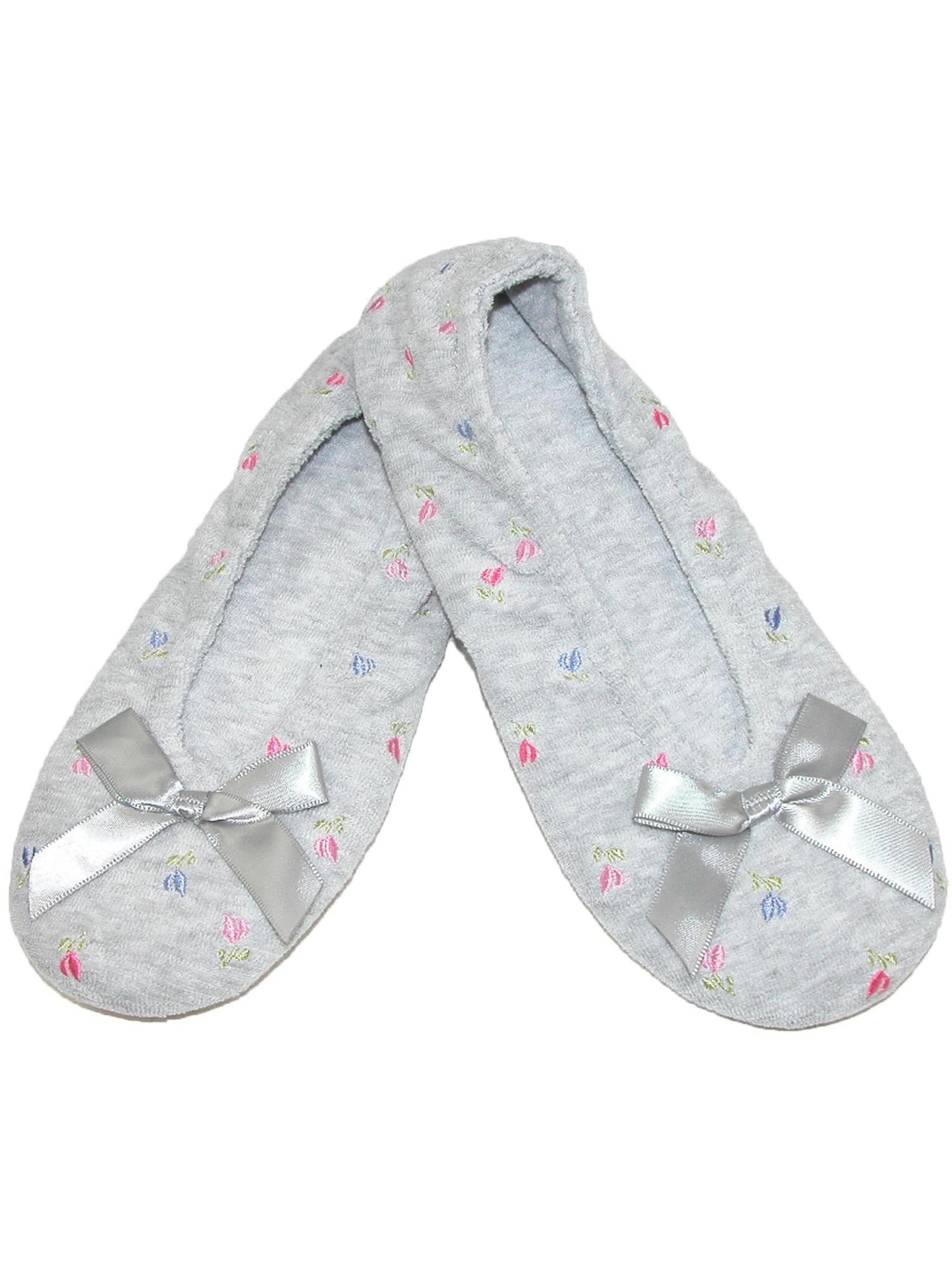Isotoner Embroidered Terry Ballerina Slippers (Women) - Walmart.com