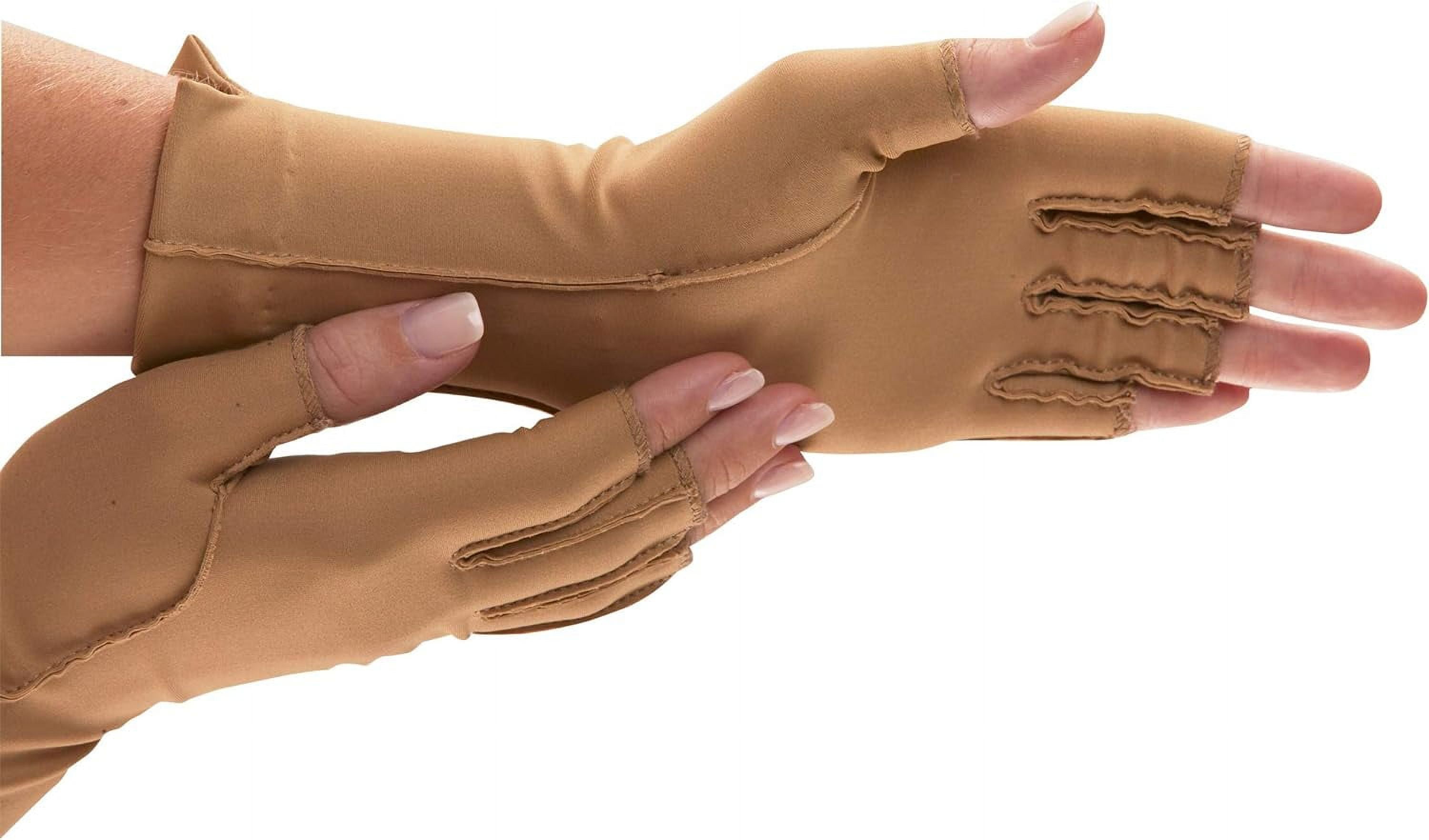 Isotoner Fingerless Therapeutic Gloves - A25830 (Camel, XL) - Walmart.com