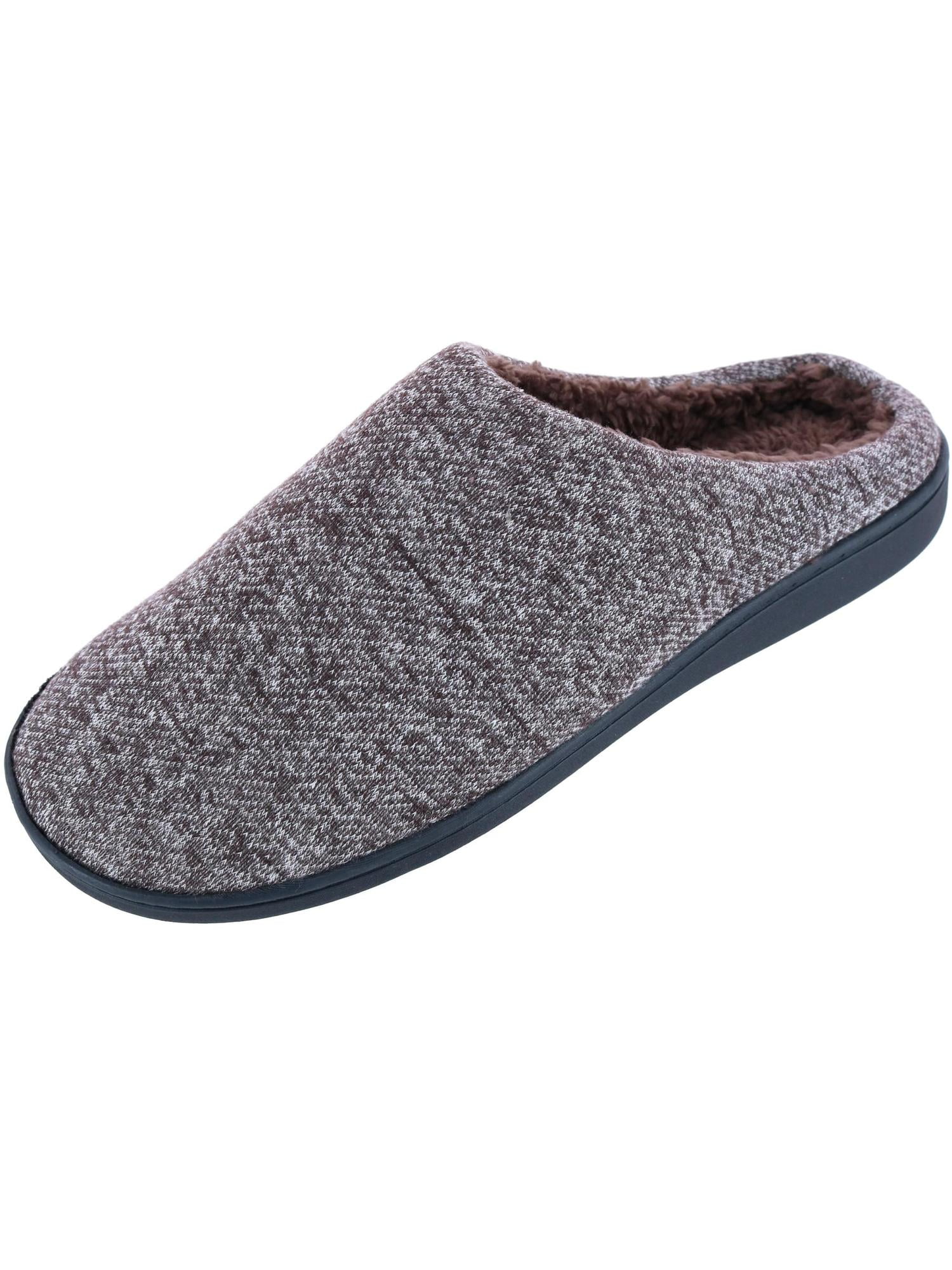 Isotoner Heathered Knit Hoodback Slipper (Men) - Walmart.com