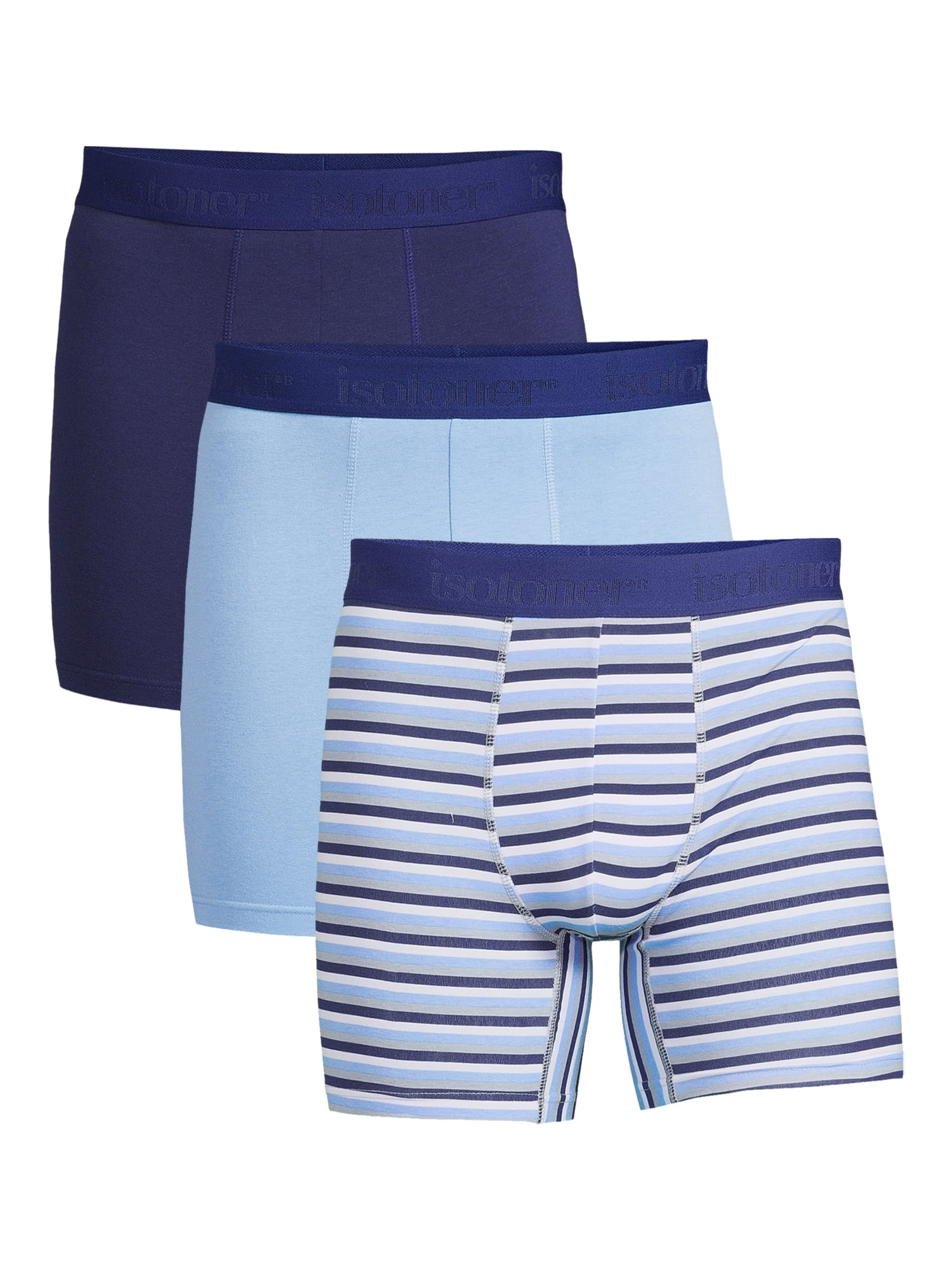 Isotoner Men's Cotton Stretch Boxer Briefs, 3-Pack - Walmart.com
