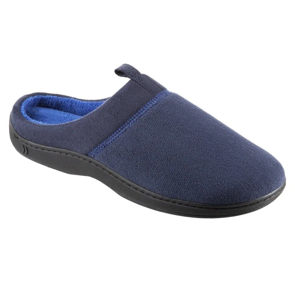 Isotoner Men's Microterry Jared Clog Slippers with Enhanced Heel ...