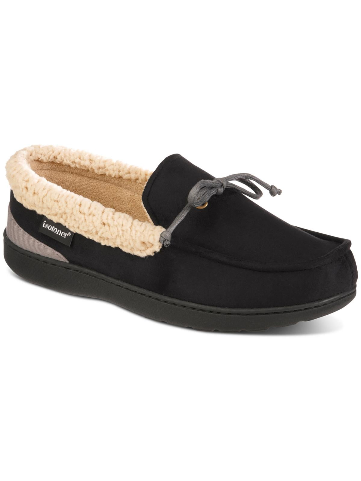 Isotoner Mens Vincent Faux Suede Memory Foam Moccasin Slippers ... Isotoner Mens Vincent Faux Suede Memory Foam Moccasin Slippers ...